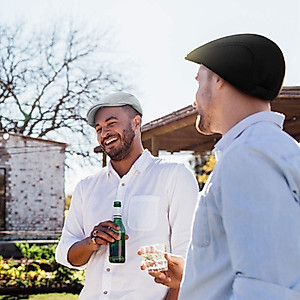 Newsboy Beret Hat Mens Mesh Flat Cap Mens Flat Hat Breathable Summer Newsboy Hat Cabbie Flat Cap Flat Caps for Men (Classic Colors,3 Pieces)