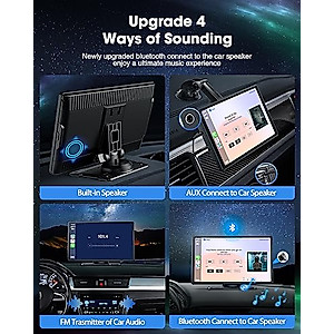 9-Inch Wireless Car Stereo with Carplay, Backup Camera, GPS Navigation, Android Auto - by LAMTTO