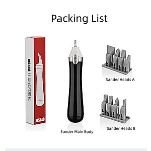 ANSAI Electric Reciprocating Sander, With 8pcs 3D Print ABS Head For Hobbies,Art,Miniature,figure polishing,sanding