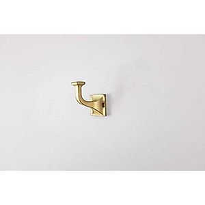 Hickory Hardware Forge Collection Coat Hooks, Wall Hooks for Hanging Coats, Hats, Towels, Robes and More, 2-3/4 Inch Long, Brushed Golden Brass, 1 Pack