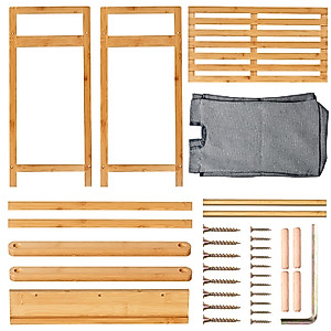 ToiletTree Products Bamboo Hamper with Dual Compartments - Laundry Sorter for Bathrooms and Laundry Rooms - Dual Hamper to Sort Darks and Whites - Bamboo Laundry Hamper