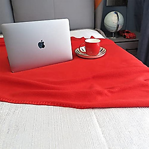 Ngawari Fleece Throw Blanket Lightweight Soft Warm Cozy Pet Blanket (Red, 50 * 60 Inch)