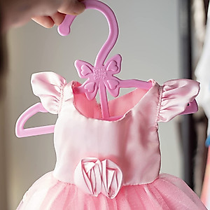 Doll Clothes Hangers for American 18" Girl Dolls - Set of 12 Pink Butterfly Hangers