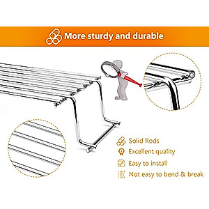 Hisencn 69866 Grill Warming Rack, 7637 Grill Cooking Grate Griddle Replacement Part Weber Spirit I & II 200 Series, Spirit E210, Spirit S210, Spirit E220, Spirit S220 with Front Control