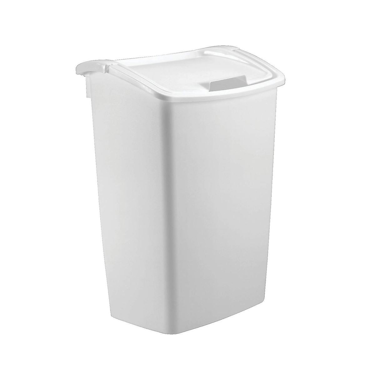 Rubbermaid FG280300BISQU Dual-Action Swing Lid Trash Can for Home, Kitchen, and Bathroom Garbage, 11.3 Gallon, Off-White Bisque, 45-quart, Tan