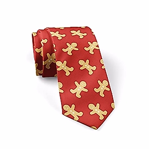 YongColer Funny Christmas Tie for Men, Skinny Neck Tie, Red