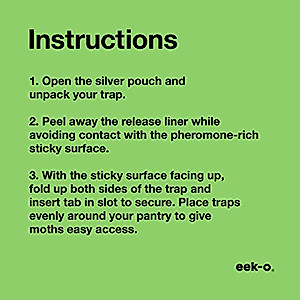 eek-o Premium Pantry Moth Trap 6 Pack | Responsibly Designed | with Pheromones | Use to Monitor Kitchen Pantry Moth Infestations | Vented Design with 25% More Airflow Spreads Pheromone Evenly[1]