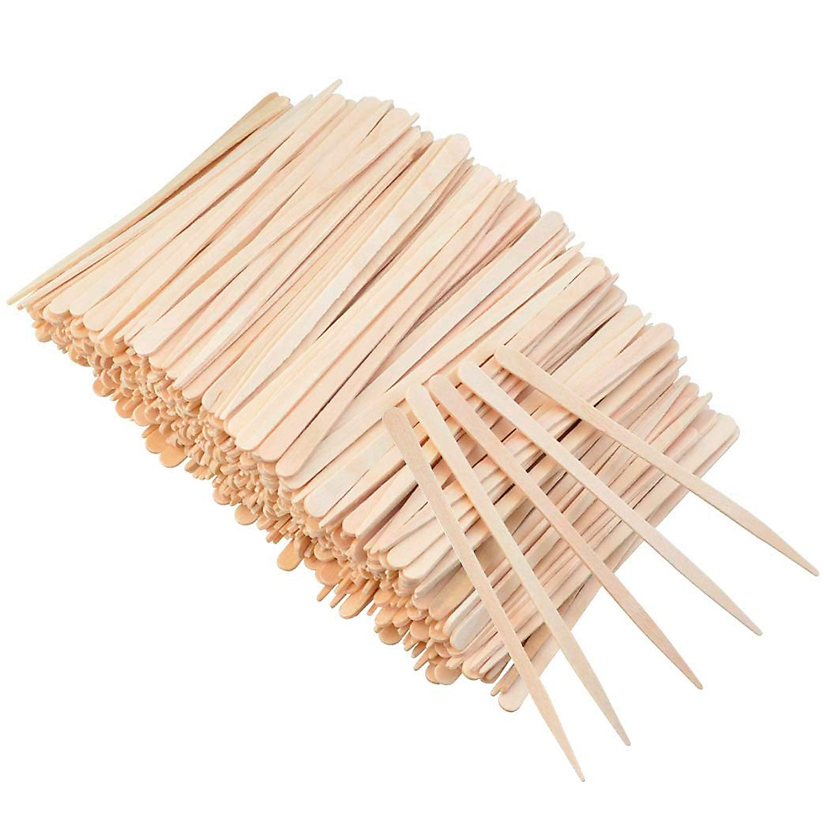 1200 Pack Wooden Waxing Sticks Wax Spatulas Sticks Small Wax Applicator Sticks Wood Craft Sticks Spatulas Applicator for Hair Eyebrow Nose Removal (Without Handle)