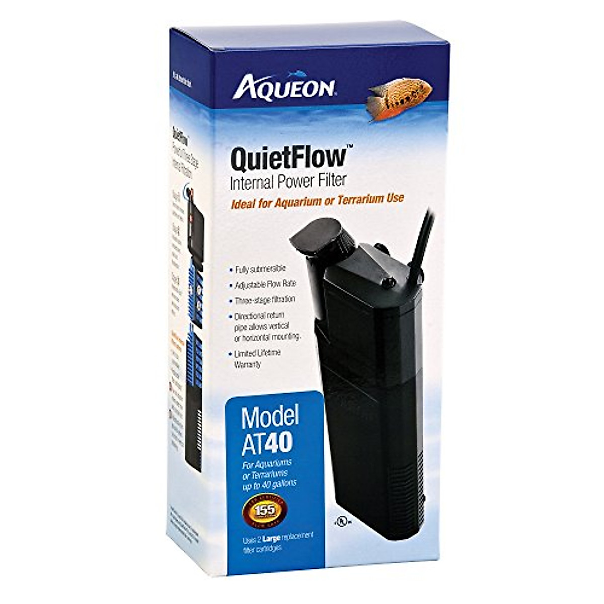 Aqueon Quietflow Internal Power Filter, 40 Gallon,