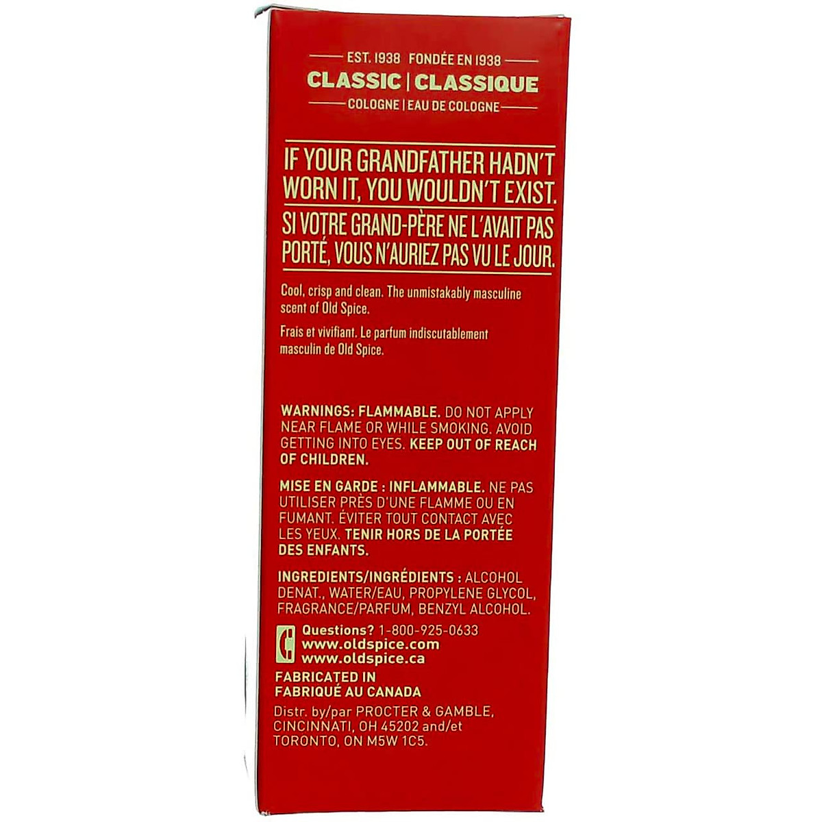Old Spice Classic Cologne Spray 4.25 oz (Pack of 6)