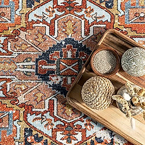 nuLOOM Florence Vintage Persian Runner Rug, 2' 6" x 6', Rust