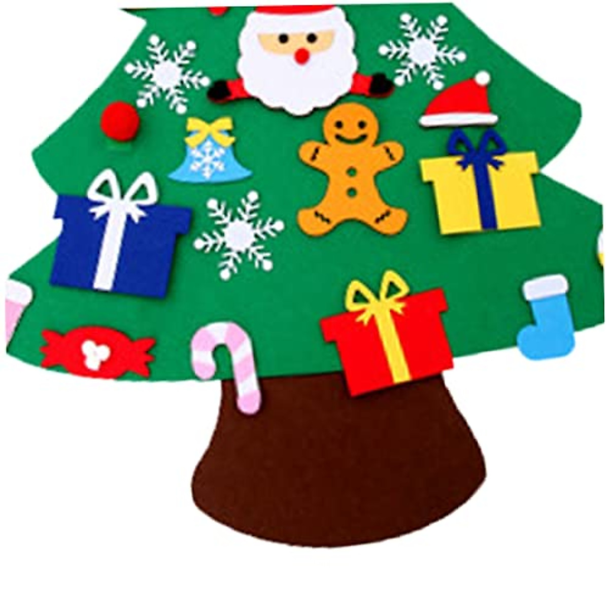 BESTOYARD Felt Christmas Tree Craft Felt Christmas Ornaments Felt Christmas Tree Toddlers Felt Wall Hanging Christmas Tree DIY Felt Ornaments Vintage Felt Ornaments Decorations Puzzle Child