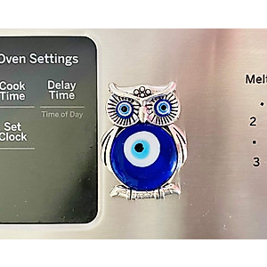 LUCKBOOSTIUM Decorative Magnets for Refrigerator, Cabinet Locker, Whiteboard - Metal Alloy Charms Collection - Office and Home Decor - Accessories for Good Sign & Charm (Owl)