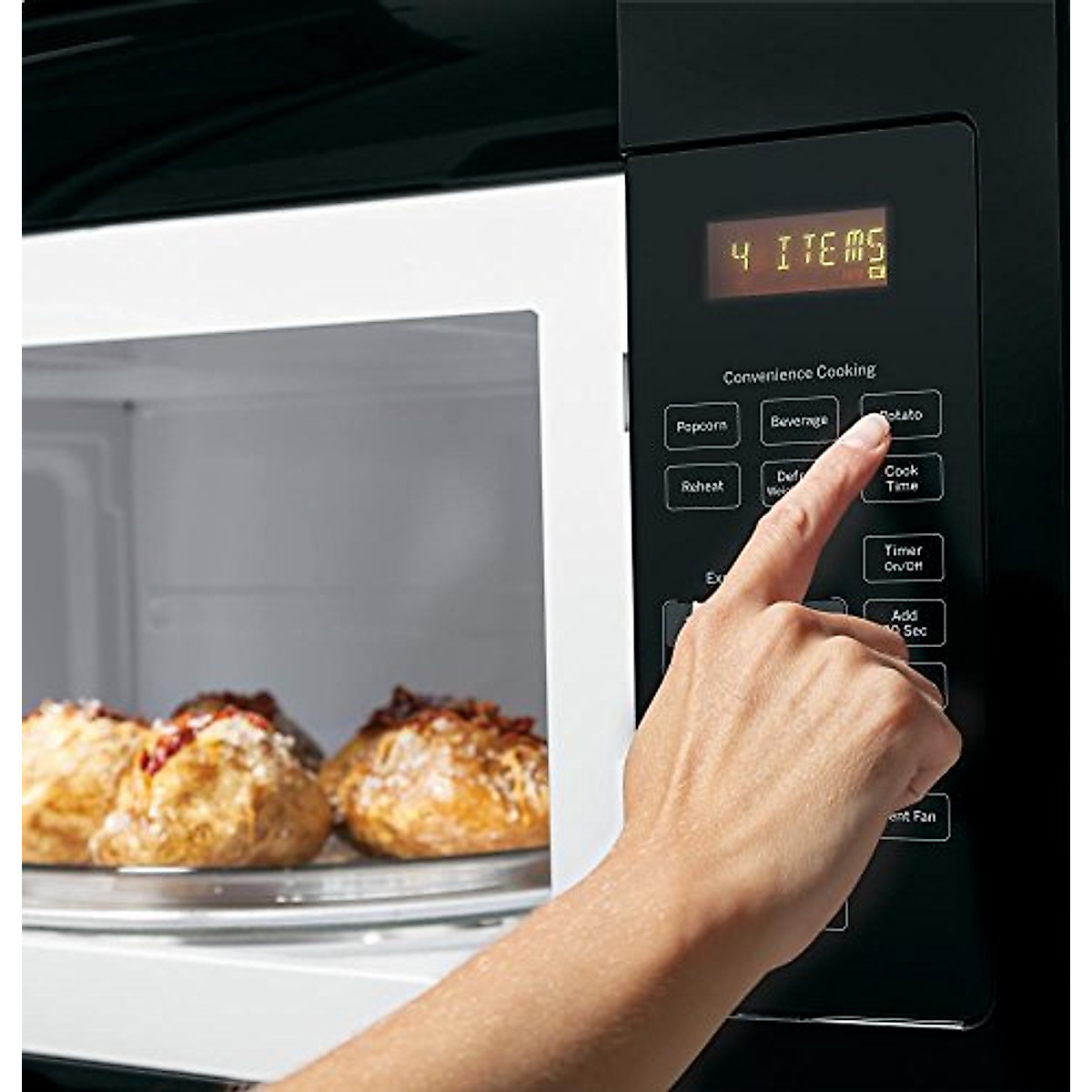 GE JVM3160DFBB 30" Over-the-Range Microwave Oven with 1.6 cu. ft. Capacity in Black
