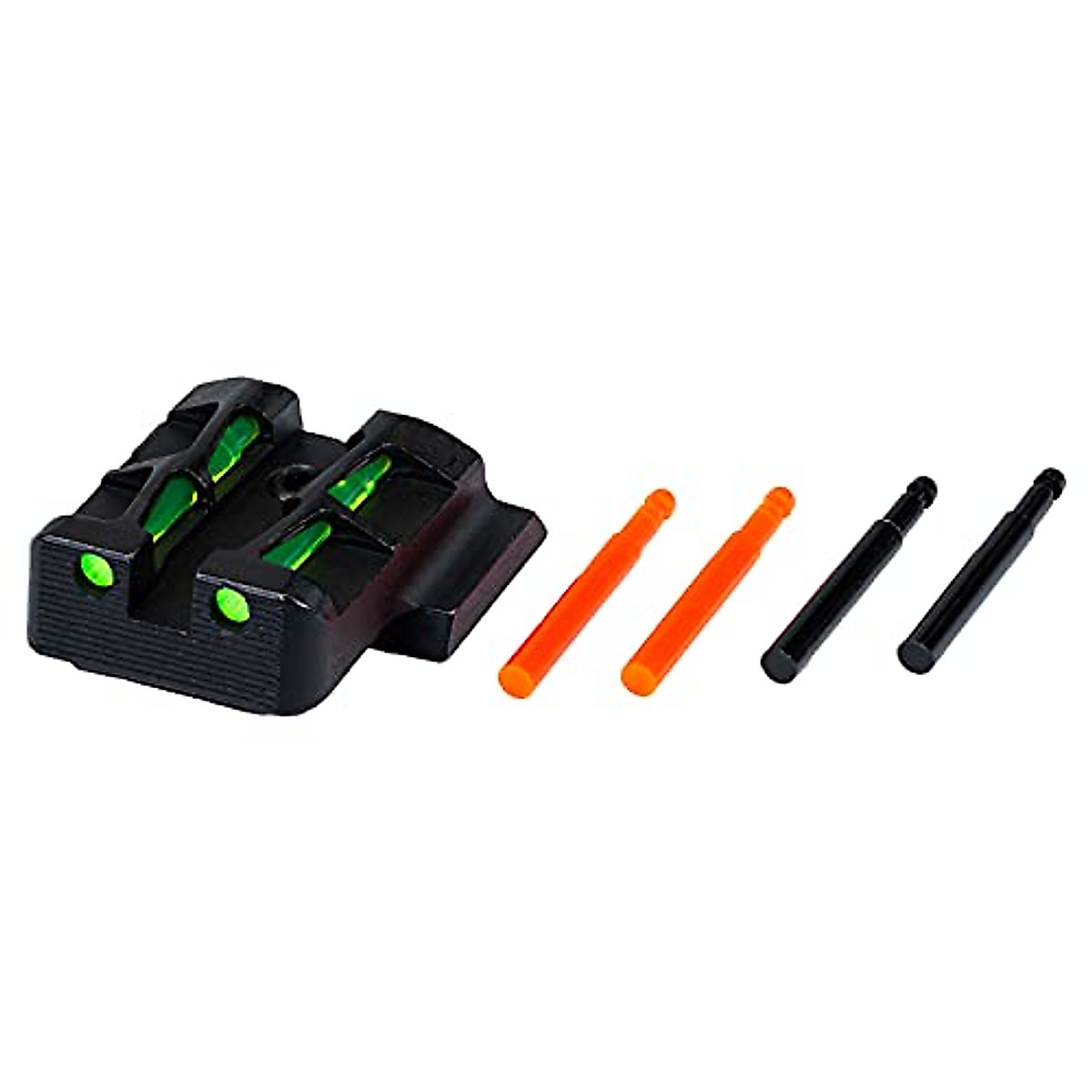 HIVIZ unisex adult HiViz MPLW11 Interchangeable LITEWAVE Rear Handgun Sight for Smith Wesson M P Full Size Compact E, Green, Red, and Black, One Size US