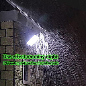 Solar Lights Outdoor 103 LED 2000 Lumens Solar Flood Light, with Remote Control Timer for Garage, Garden, Yard, Patio and Porch