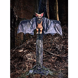 Spirit Halloween 6 Ft Desmodus Animatronic | Animated Decoration | Body Extends | Lunging Mechanism | Plays Sounds