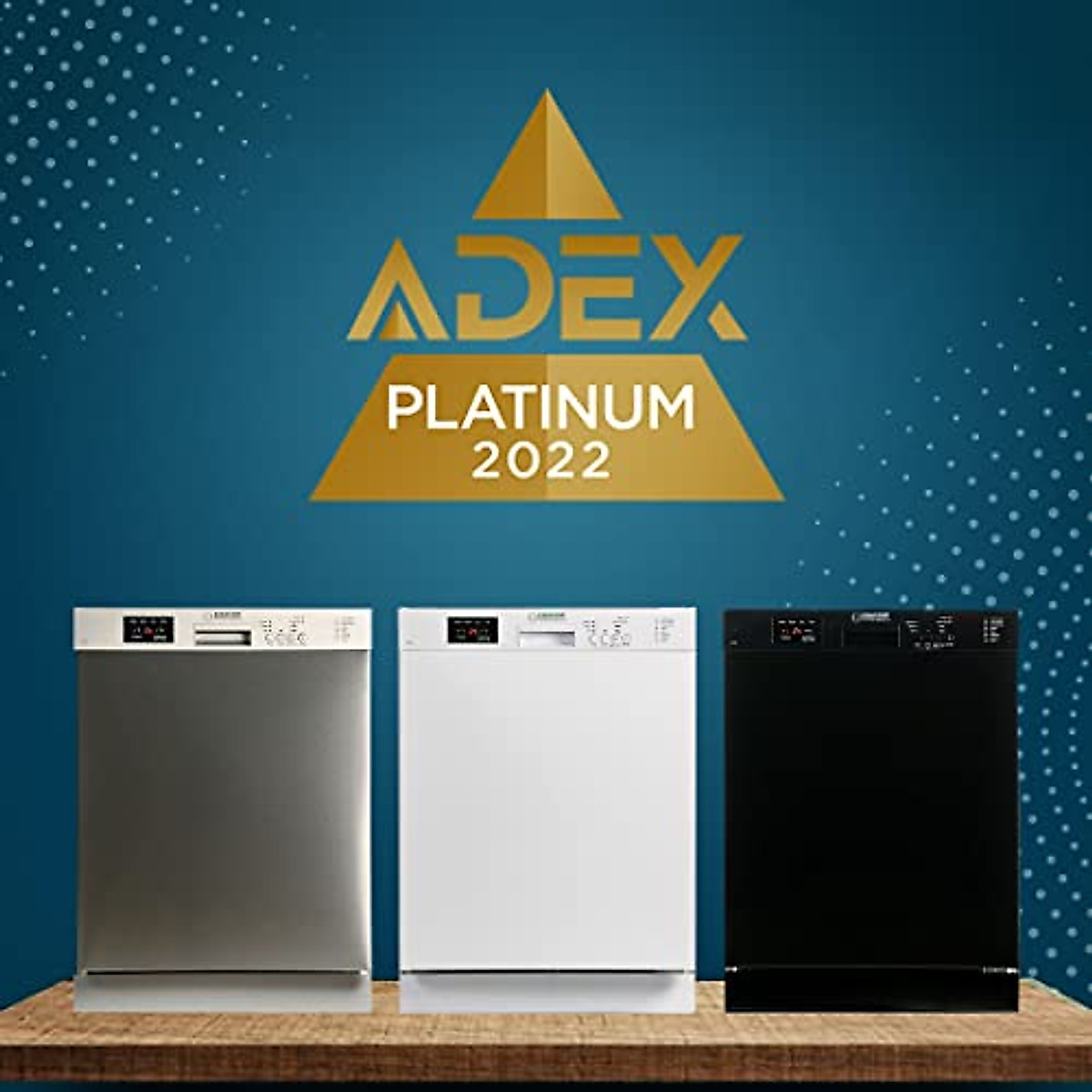 Equator-Europe 24" Built in 14 place Dishwasher with 8 Wash Programs (Black)