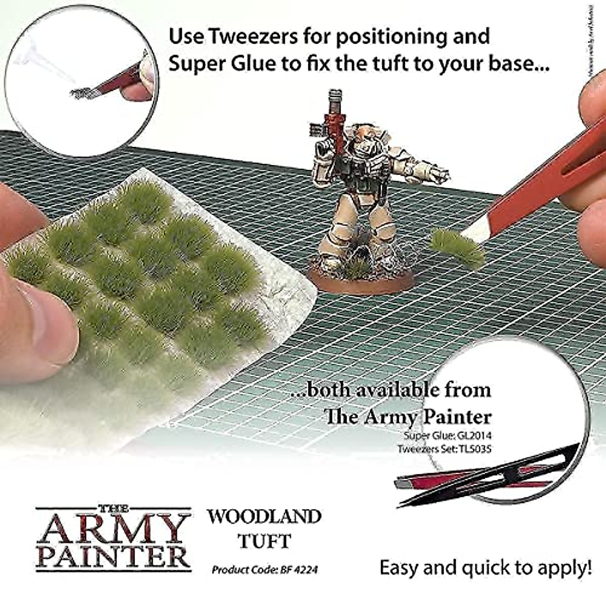 The Army Painter - Battlefield Tufts - Wasteland Tuft Bundle with Woodland Tuft and Swamp Tuft - Terrain Model Kit for Miniature Bases and Dioramas - 77 Pcs 3, Sizes
