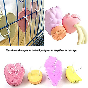 Lava Block Chew Toys Teeth Grinding Pet Lava Block Calcium Stone for Chinchilla Hamster Mouse Squirrels and Small pet 4 Pack