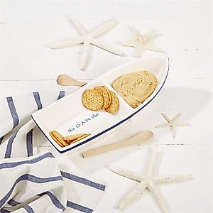 Two's Company Sectional Dip Boat Bowl with 2 Spreaders