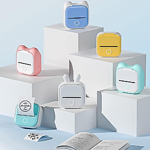 Printago - Mini Pocket Printer, Print Pod, Wireless Inkless Mini Printer, 2023 New Portable Instantly Sticker Printer, Mini Photo Printer With Paper, Inkless Printer, DIY Scrapbook (1*Sticker paper)