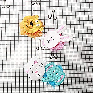 Loofah Sponge,4 Pack Shower Sponge,Mesh Brush Luffa Body Scrubber Gift for 2-14 Year Old Boy and Girl,Bath Toy Gift for Kid,Baby Shower Essential Skin Care, Soft Bathing Accessories