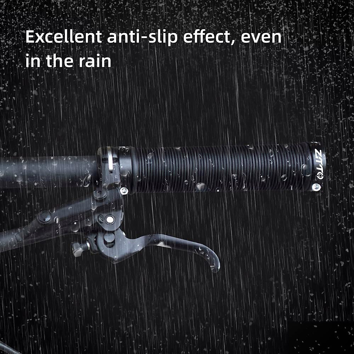 ZTTO Bike Handlebar Grips, Double Lock Bicycle Handle Bar Soft Non-Slip Rubber Hand Grip Comfortable Ergonomic for BMX, Mountain Bike, Beach Bike, Scooter, Folding Bike