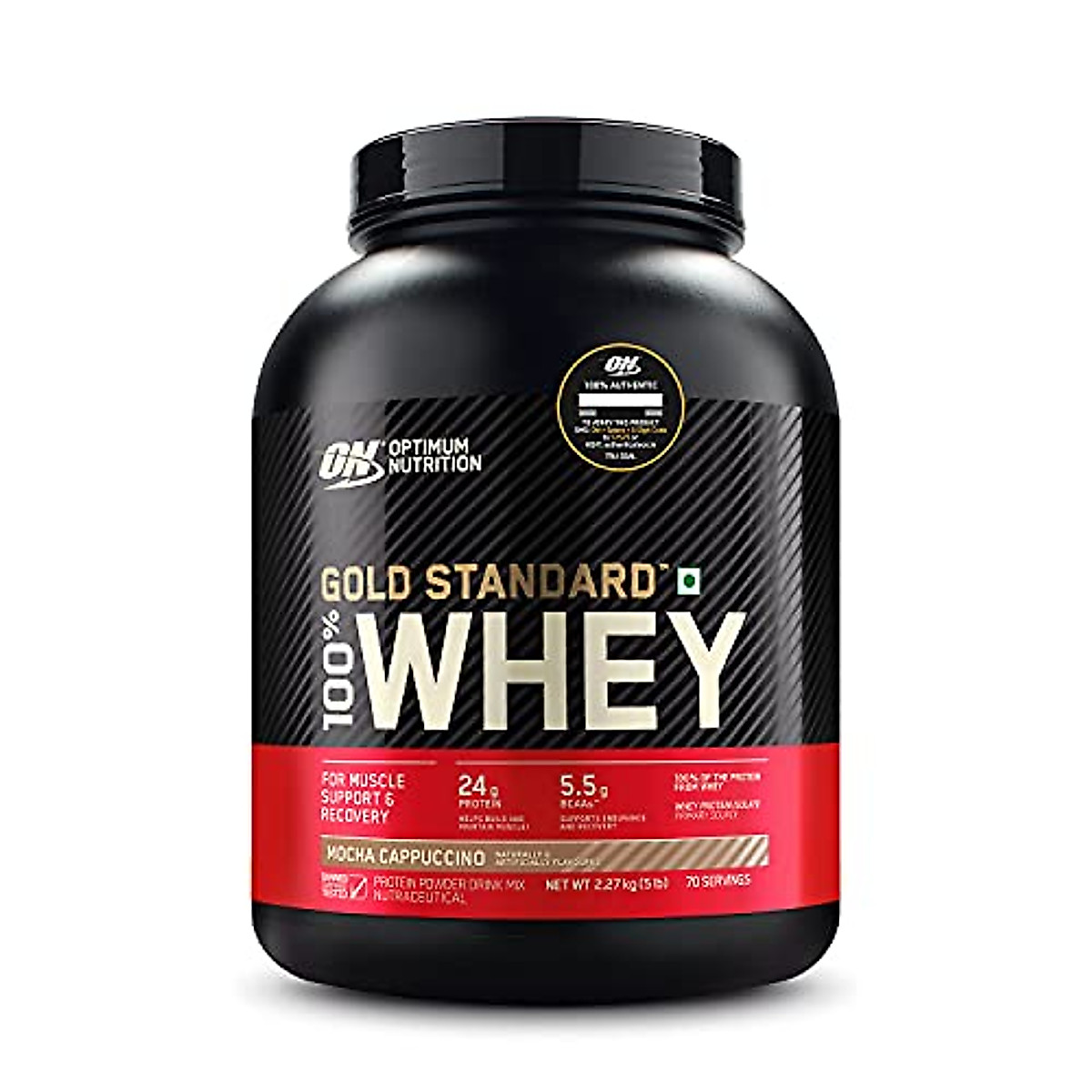 Optimum Nutrition Gold Standard 100% Whey Protein Powder, Mocha Cappuccino, 5 Pound (Packaging May Vary)