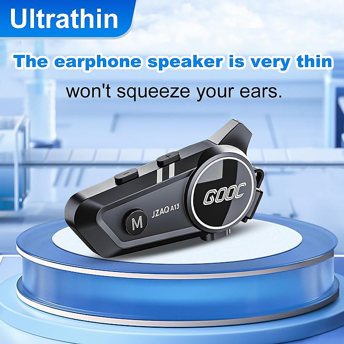 JZAQ Motorcycle Helmet Bluetooth Headset Motorcycle Helmet Speakers Intercom 2 Riders Noise Cancellation Speakers Communication Systems Motorcycle Riding/ski/Cycling/Sports