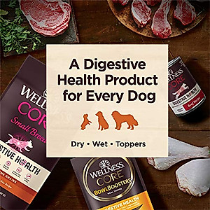 Wellness CORE Digestive Health Dry Dog Food with Wholesome Grains, Highly Digestible, for Dogs with Sensitive Stomachs, Made in USA with Real Protein (Whitefish & Brown Rice, 4-Pound Bag)