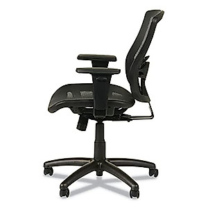 Alera ALEET4218 Etros Series 15.74 in. to 19.68 in. Seat Height Suspension Mesh Mid-Back Synchro Tilt Chair - Black