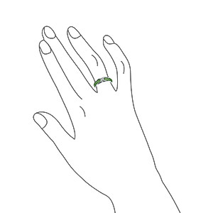 Bling Jewelry 925 Sterling Silver Jade Cubic Zirconia Crossover Motif Band,Green,6