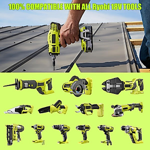 PEYESTEN 2 Packs 3.0 18v Replacement Battery Replace for Ryobi 18V Lithium-Ion Battery, Compatible with Ryobi 18 Volt ONE+ Battery P103 P104 P105 P107 P108 and Cordless Power Tools