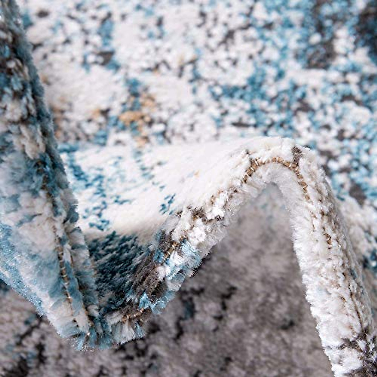 Rugs.com Leipzig Collection Area Rug – 7' x 10' Multi Low-Pile Rug Perfect for Bedrooms, Dining Rooms, Living Rooms