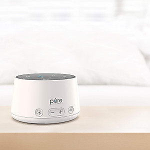 Pure Enrichment® Doze™ Sound Machine and Sleep Therapy Light - 6 Soothing Sounds, Relaxing Pulse Light, Auto Sleep Timer, and Built-in USB Charger - All-Natural Sleep Aid and Stress Reliever