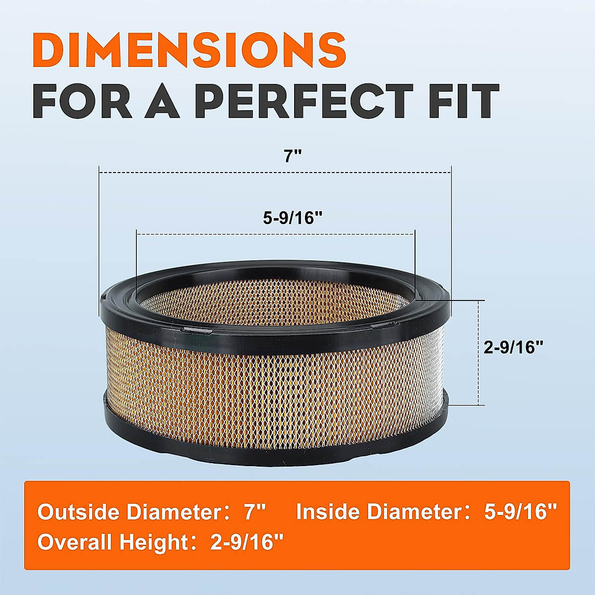 Hipa 47 083 03-S Air Filter for Kohler CH730-CH740 K301 K241 K321 K341 CH20 CH18-CH25 CV724-CV740 CV17-CV23 47 883 03-S1 Engines