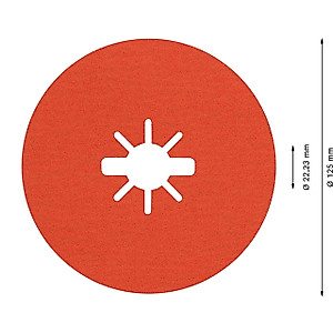 Bosch Professional 25x Expert R782 Prisma Ceramic X-LOCK Fibre Discs (for Steel, Stainless steel sheets, Ø 125 mm, Grit 80, Accessories Small Angle Grinder)