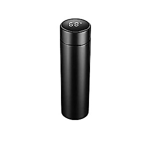 Intelligent temperature and Insulated Water Bottle Led Touch Display water temperature, Stainless Steel Coffee Thermos, Thermos Bottle, Insulated Hot Tea Thermos, Travel Mug, Keep Warm 12H (Black)