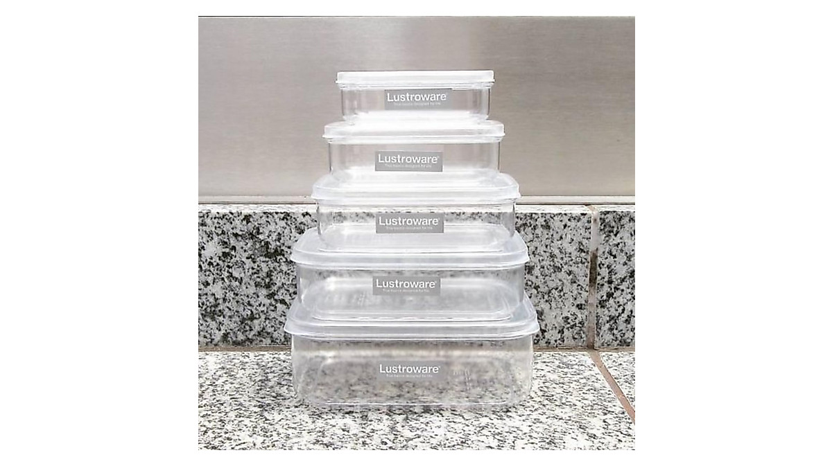 Lustroware Set of 5 Stackable Storage Containers