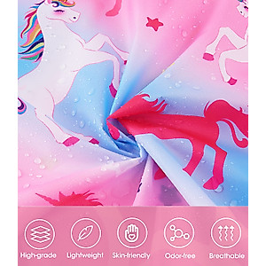 WAWSAM Lightweight Kids Rain Poncho Reusable Toddler Raincoat Waterproof Girls Rain Jacket