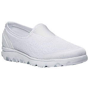 Propét Womens TravelActiv Slip On Walking Walking Sneakers Shoes Casual - White - Size 6.5 AA
