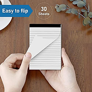 MuiAng 6pcs Perforated Note Pads College Ruled - 4" x 6" Inch Writing Notepad for Daily Planning - Perforated Small Notepads with 30 Sheets per Pad - Ruled Papers