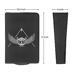 MASiKEN Dust Cover for PS5 Disc and Digital Edition, Waterproof Nylon Fabric PlayStation5 Console Cover Accessories, Protective Soft Neat Lining Anti Scratch, Easy Access Cable Port (Angry Owl)