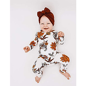 QandSweat Baby Girls' Hats & Caps Knotted Turban Cute Toddler Hat Hair Accessories 3-36M (A Soft6-8 Pack)