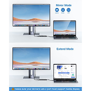 USB C Hub, QGeeM 4-in-1 USB C to HDMI Adapter with 4K USB C to HDMI Hub,100W Power Delivery,USB 3.0,Thunderbolt 3 Hub Compatible for MacBook Pro, XPS, iPad Pro,More Type C Devices