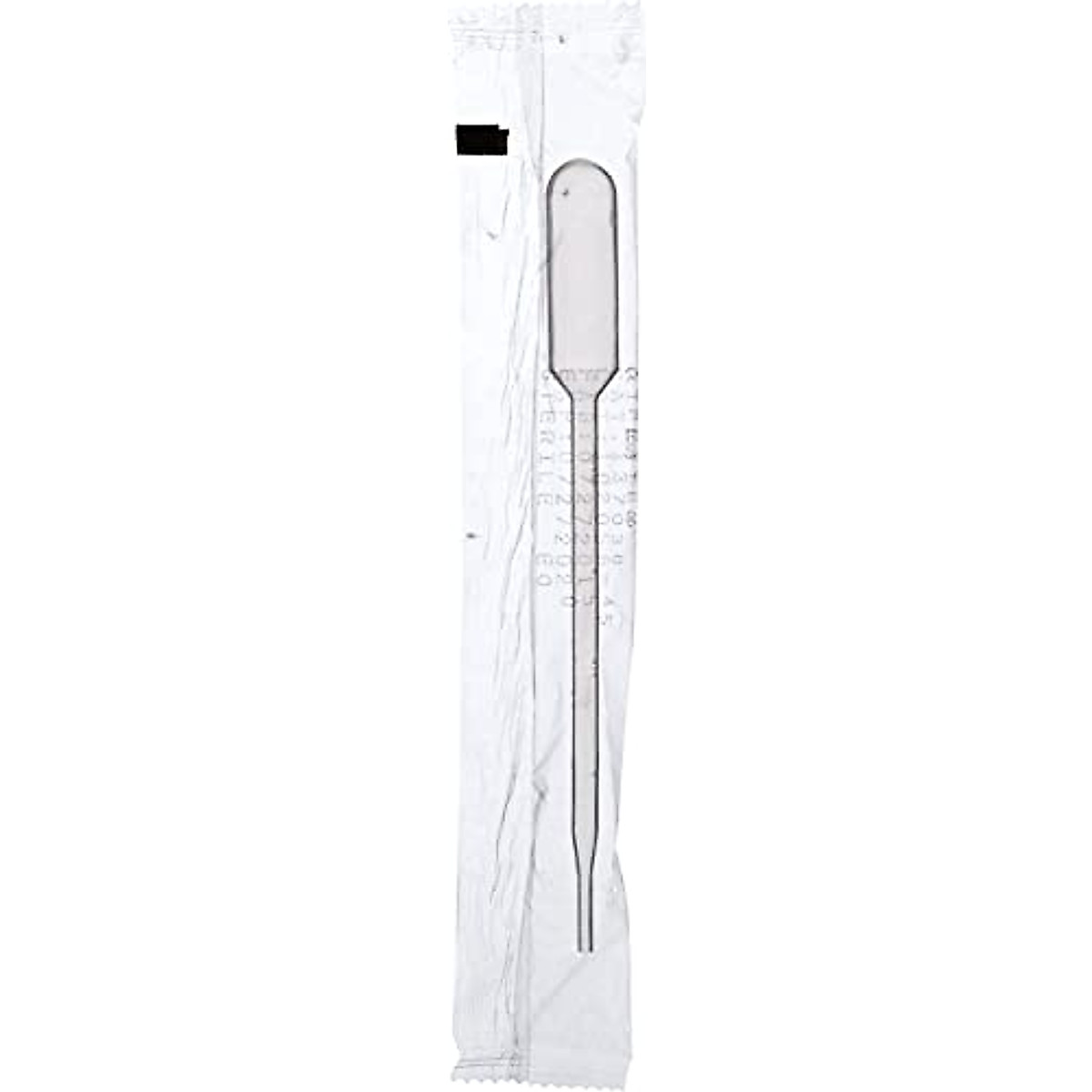 Globe Scientific 137038-100 LDPE Graduated Transfer Pipet, Large Bulb, Sterile, Individually Wrapped, Cellophane Pack, 145mm Length, 5.0mL Capacity (Pack of 100)