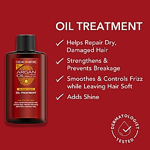 Creme of Nature, Argan Oil Treatment, Helps Repair Dry Damaged Hair, Prevents Breakage, Anti Frizz, 3 Fl Oz