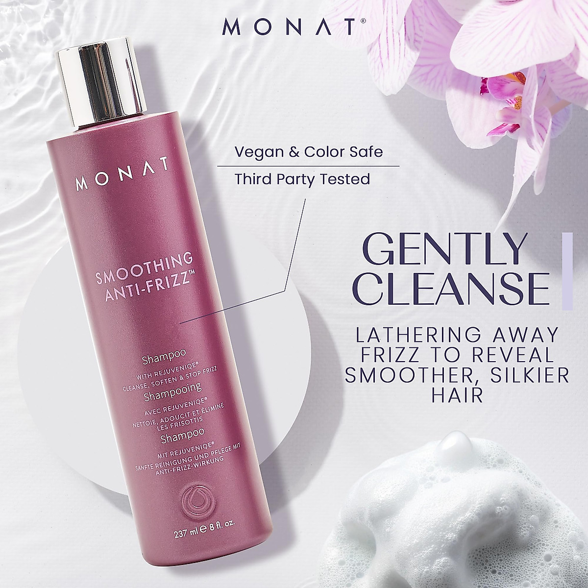 MONAT Smoothing Anti-Frizz Set - Natural Frizz Ease Shampoo & Frizz Dismiss Conditioner for Lightweight Frizz Control and Smooth, Shiny Hair