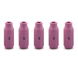 WeldingCity 5-pk Ceramic Cup 10N49 (#5, 5/16") for TIG Welding Torch 17, 18 and 26 Series from Lincoln Miller ESAB Weldcraft